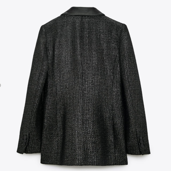 Zara | Jackets & Coats | Zara Combination Textured Blazer Bloggers ...